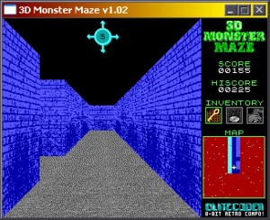 3D Monster Maze - Retro Replay